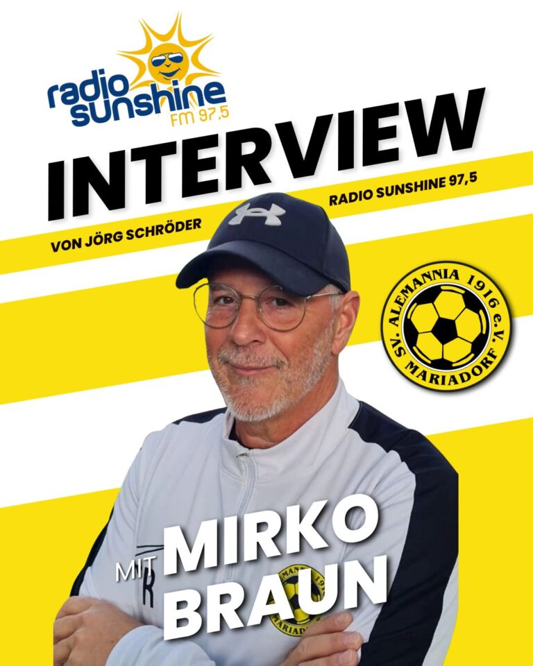 Interview von Trainer Mirko Braun mit Radio Sunshine 97,5 | SV. Alemannia 1916 e.V. Mariadorf